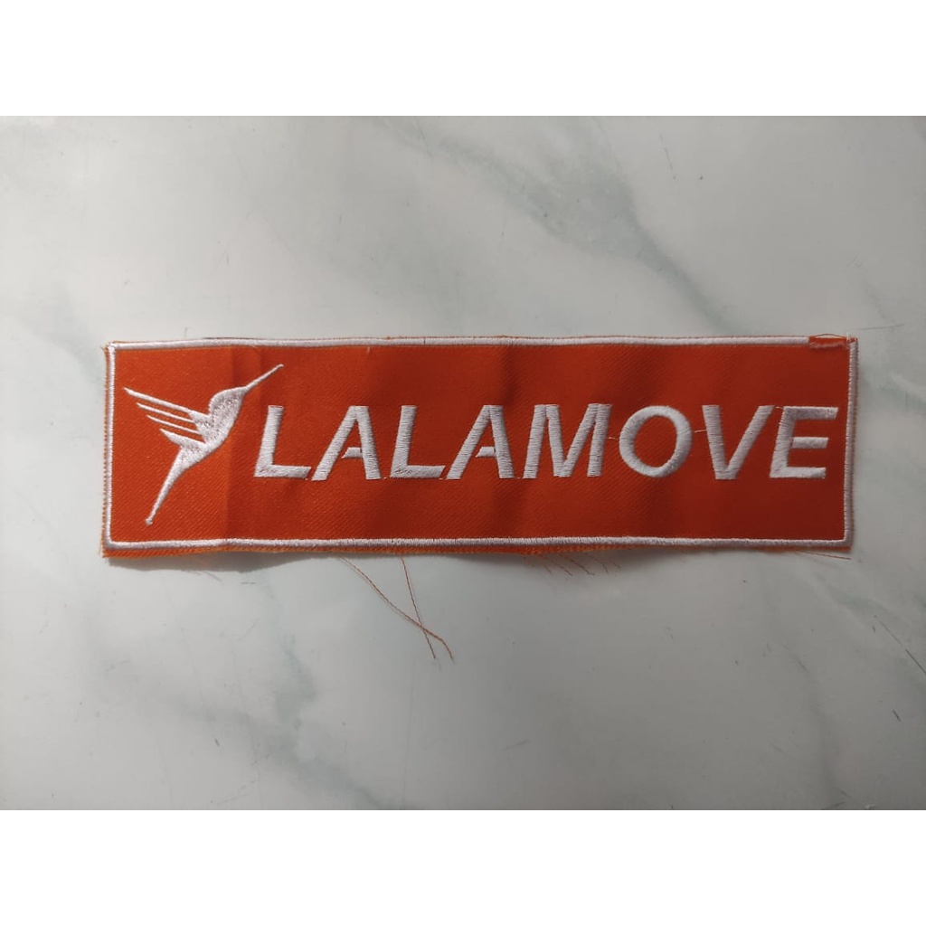 Jual Emblem Lalamove Besar Dasar Oren Bordir KOmputer Logo Lalamove ...