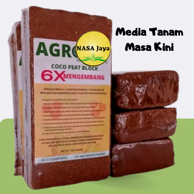 Jual Cocopeat Blok Media Tanaman Mengembang 6x Lebih Besar - Cocopit ...