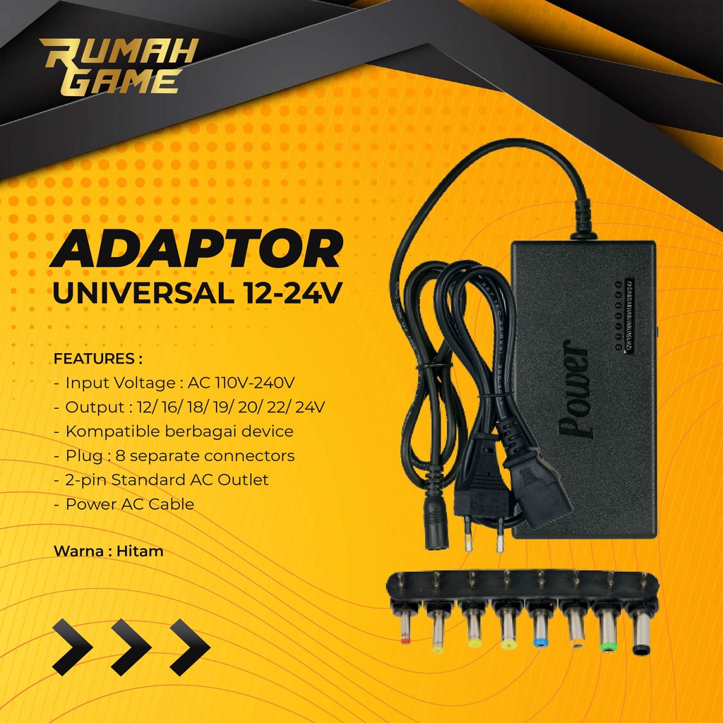 Jual Adaptop Charger Laptop Universal 12 - 24v all Notebook | Shopee ...