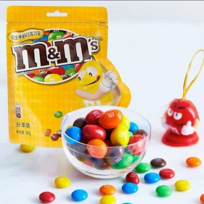 Jual M&M peanut milk chocolate coklat permen candy 160g | Shopee Indonesia