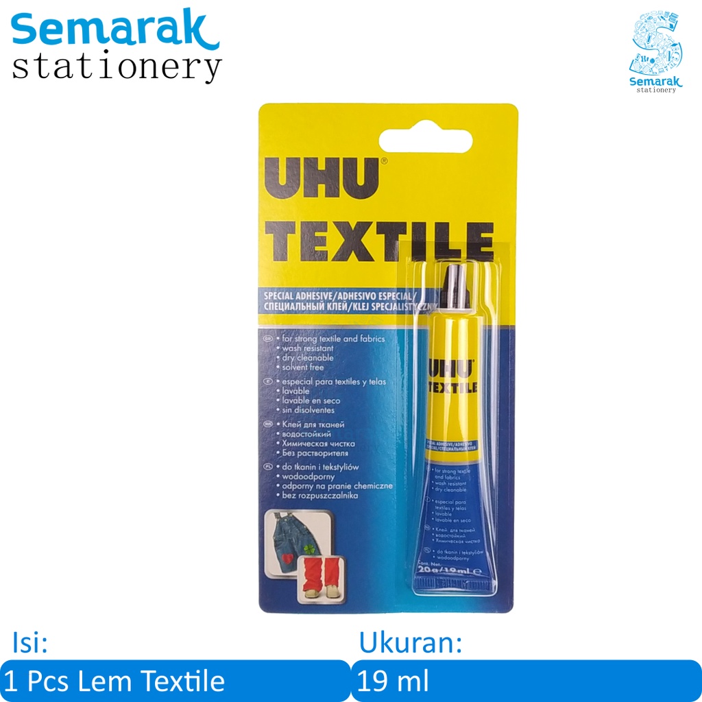 Jual UHU Textile Lem Kain 19 ml | Shopee Indonesia