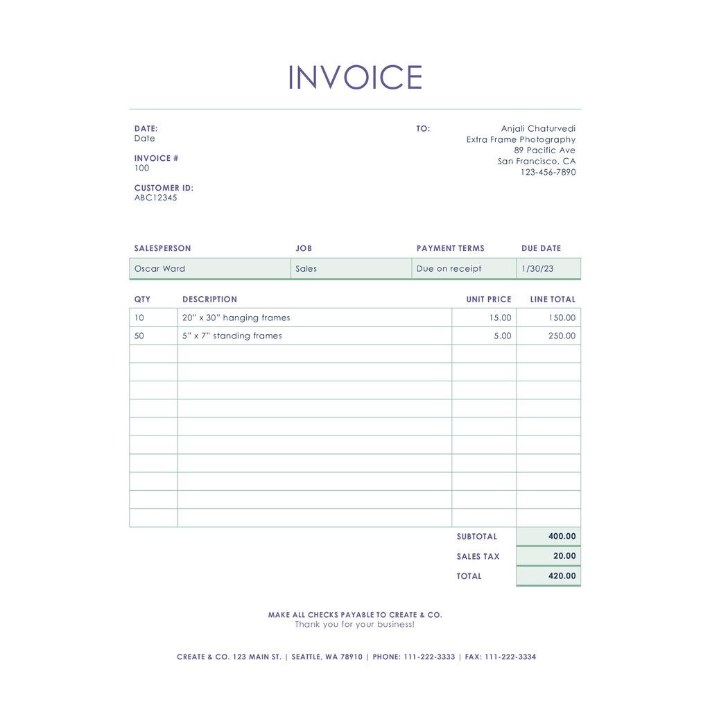 Jual Template Invoice / Tagihan ke Pelanggan - 27 Template | Shopee ...