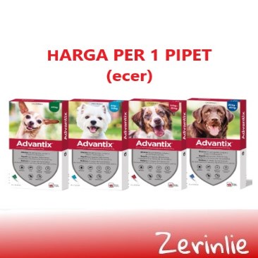 Jual ADVANTIX DOG S M L XL ecer per 1 pipet ORIGINAL BAYER ELANCO obat ...