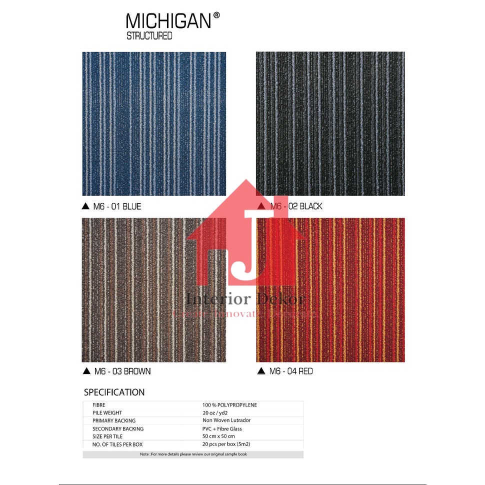 Jual Karpet Tile Michigan | Karpet Kantor 50 x 50 cm | Isi 20 pcs per ...