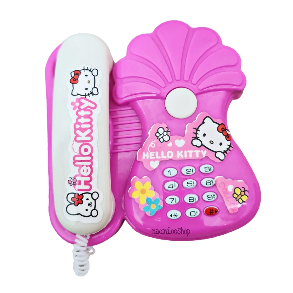 Jual Telephone kerang hello kitty PINK saja Mainan Telepon Mini Hello ...