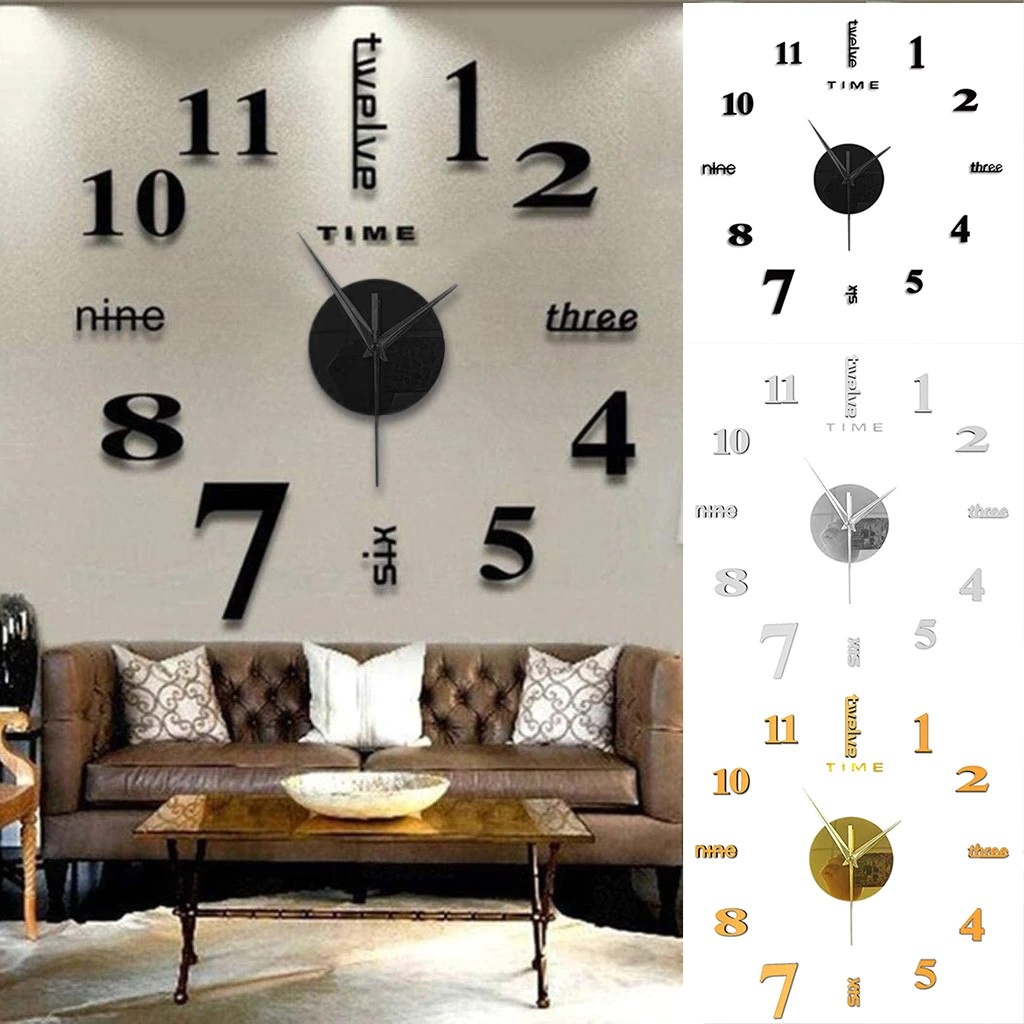 Jual Jam Dinding Besar Tempel Unik Jam Dinding Aesthetic Ukuran ...