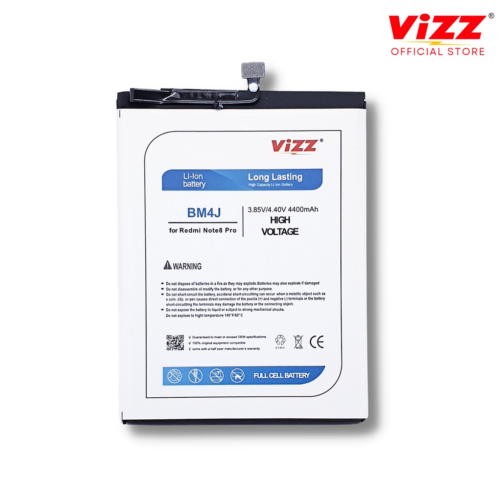 Jual VIZZ Baterai Xiaomi BM4J Batre Redmi Note 8 Pro | Shopee Indonesia