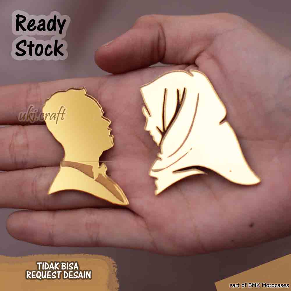 Jual Siluet Couple Muslim Akrilik Mirror Gold Hiasan Mahar Scrabbook ...