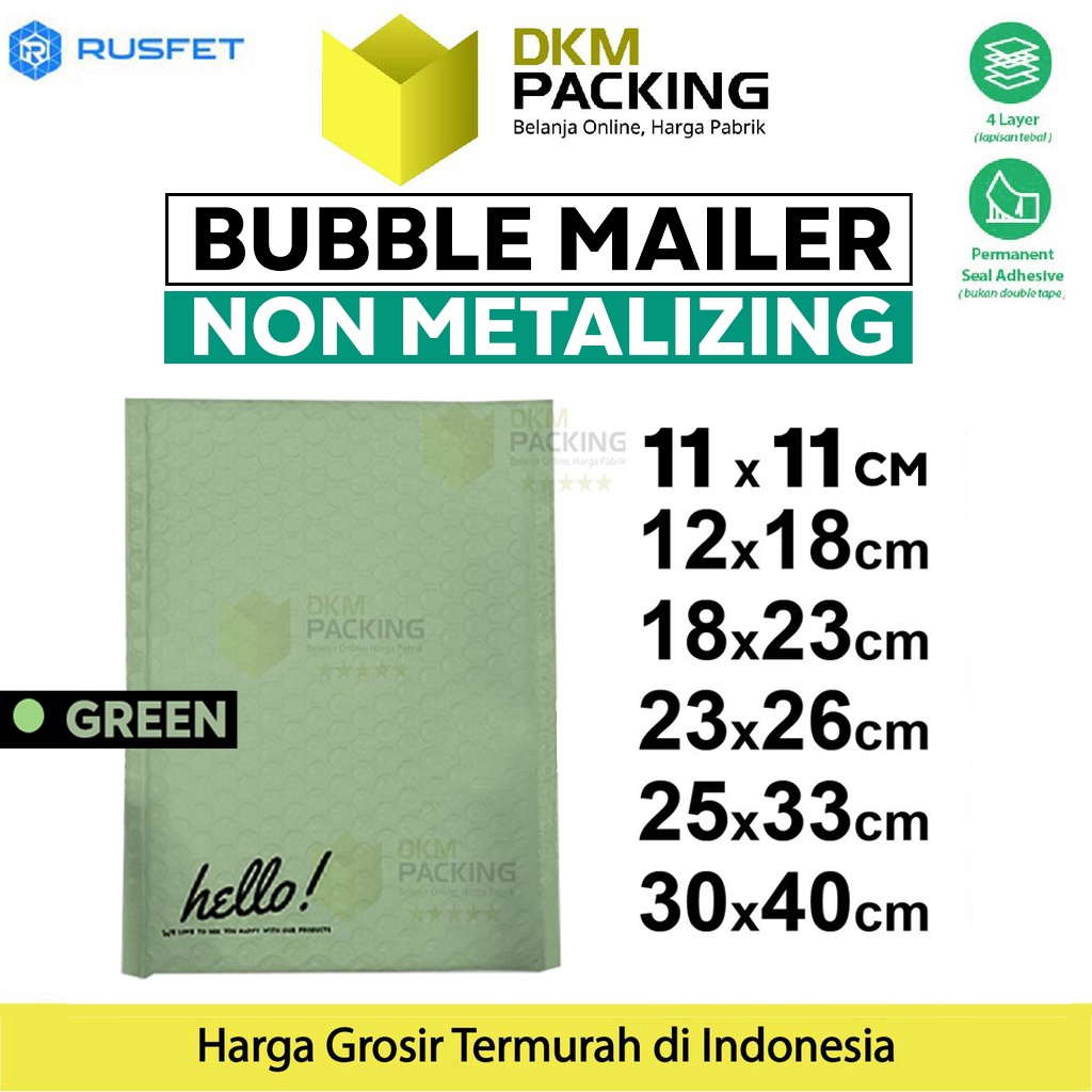 Jual Amplop Bubble Mailer Bag Green Bubblewrap Envelope Polybubble ...