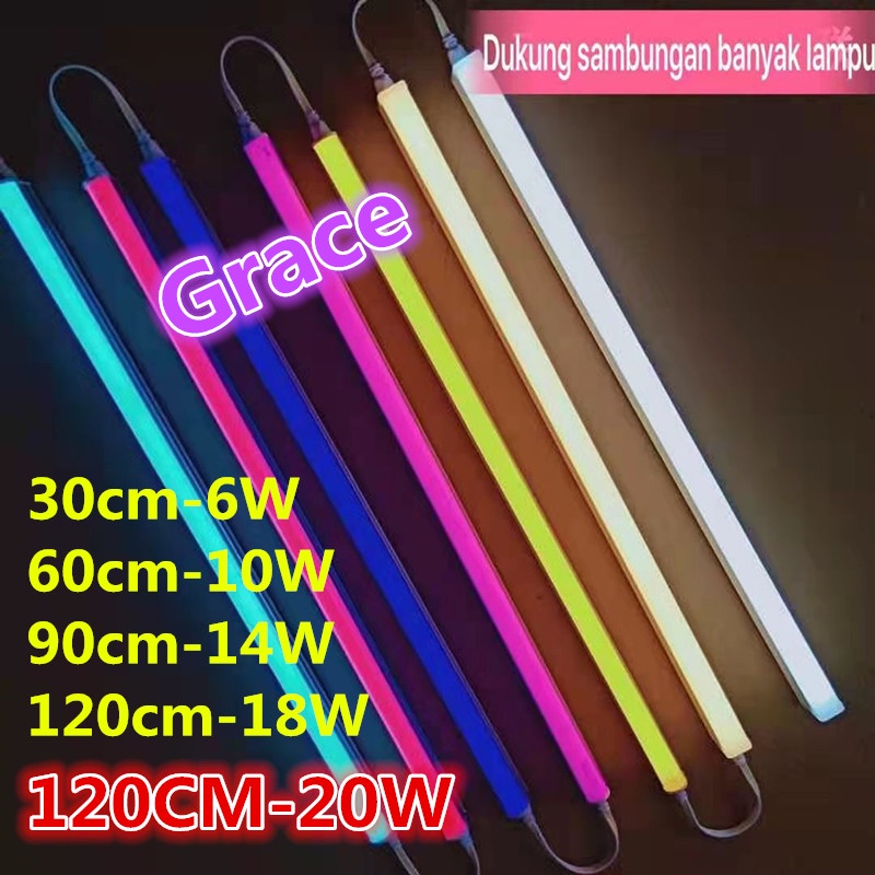 Jual Lampu TL Neon T5 LED 6W/10W/14W/18W 60-120cm Tube Warna Warni | Shopee Indonesia