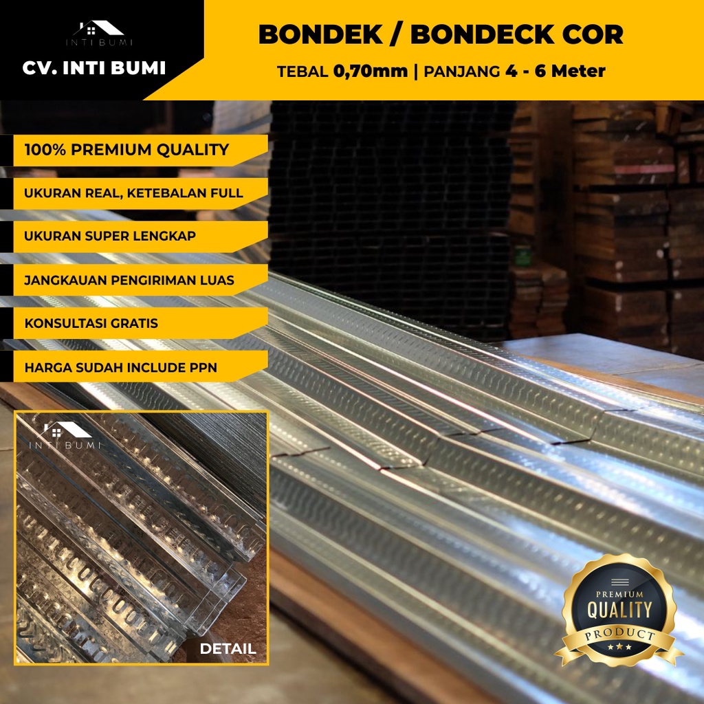 Jual [0,70mm] BONDEK/BONDECK COR Lengkap ukuran panjang 4m - 6m / Baja ...