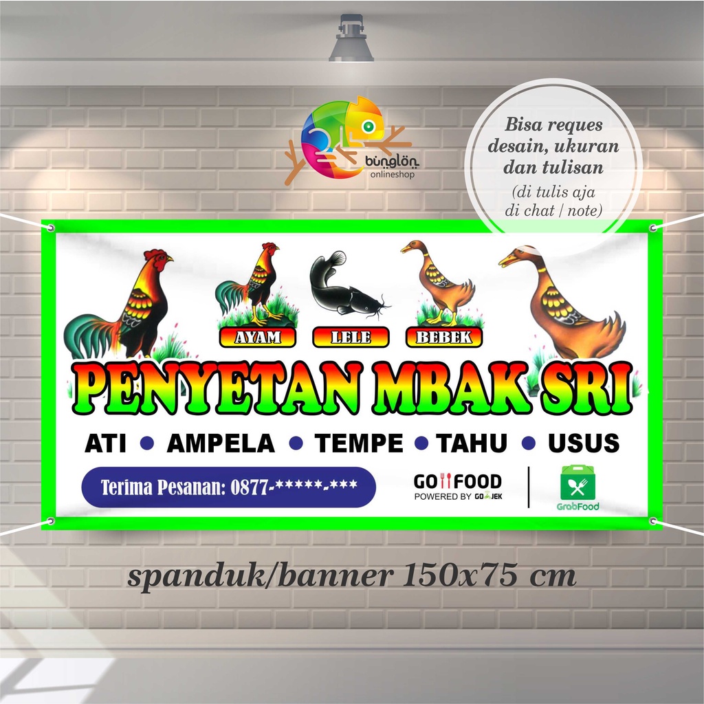 Jual Spanduk Banner Penyetan, Pecel Lele, Nasi Goreng, Ayam Goreng ...