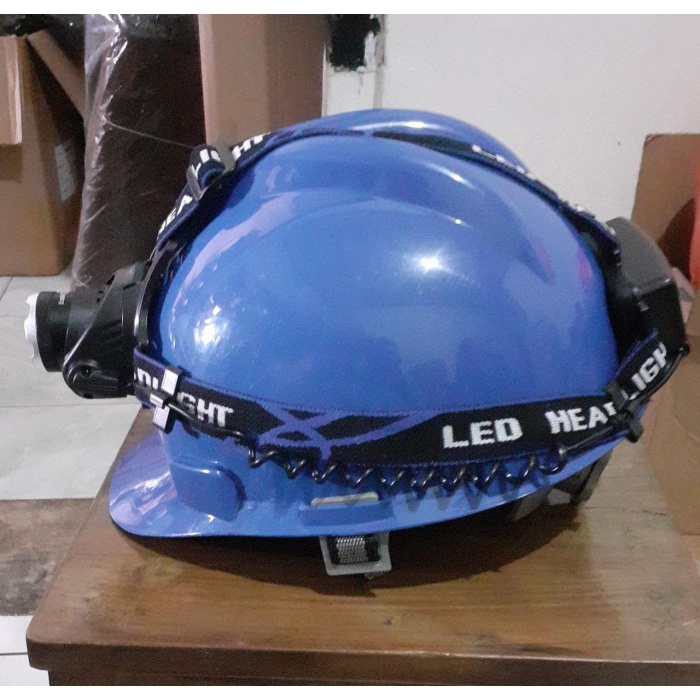 Jual Headlamp Senter Helm Kepala LED Cree Baterai 2 x 18650 + Charger ...