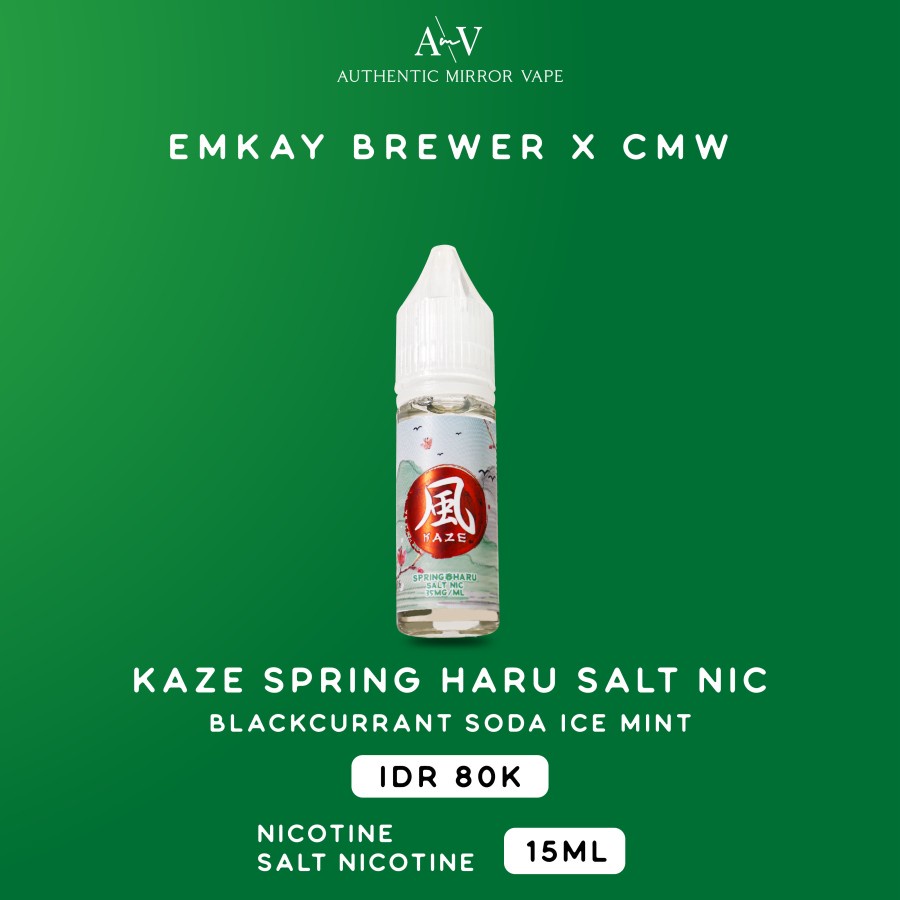 Jual Kaze Spring Haru Salt Nic By Emkay Brewer x CMW - LS | Shopee ...