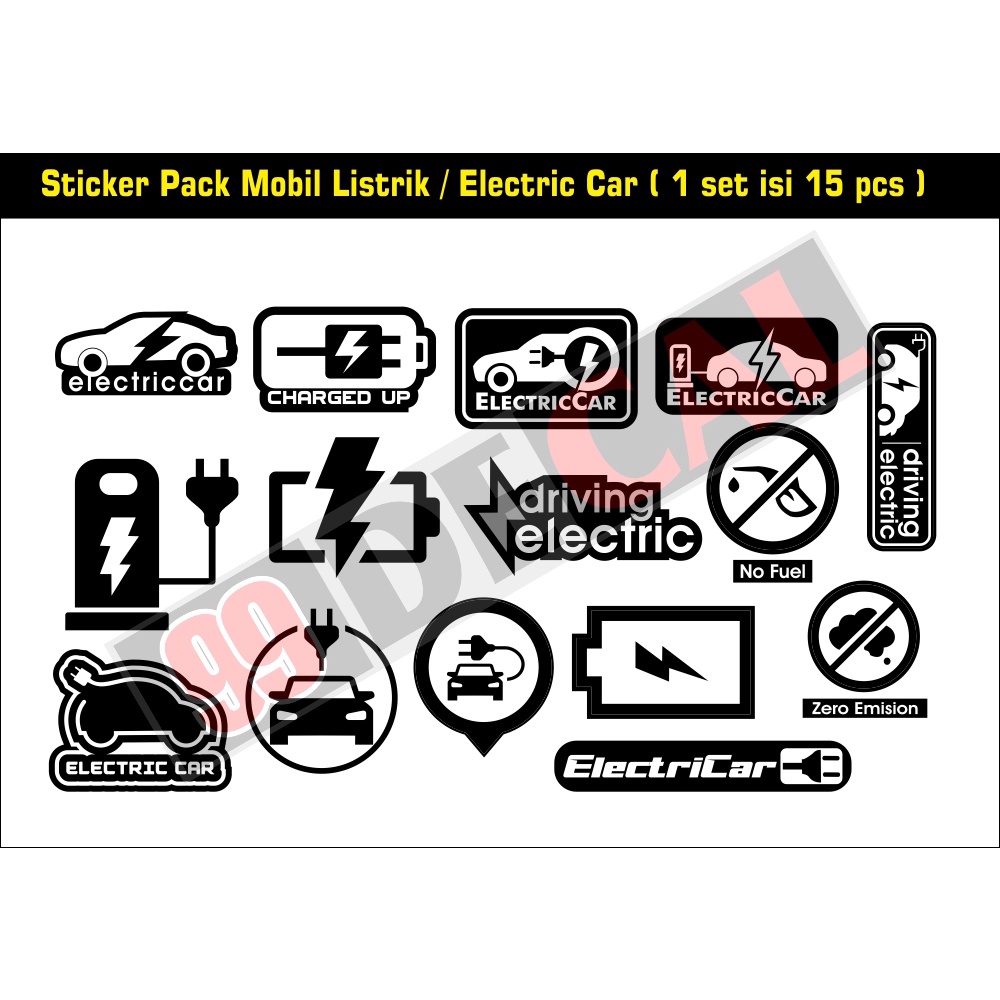 Jual Stiker Sticker mobil listrik electrik car murah | Shopee Indonesia