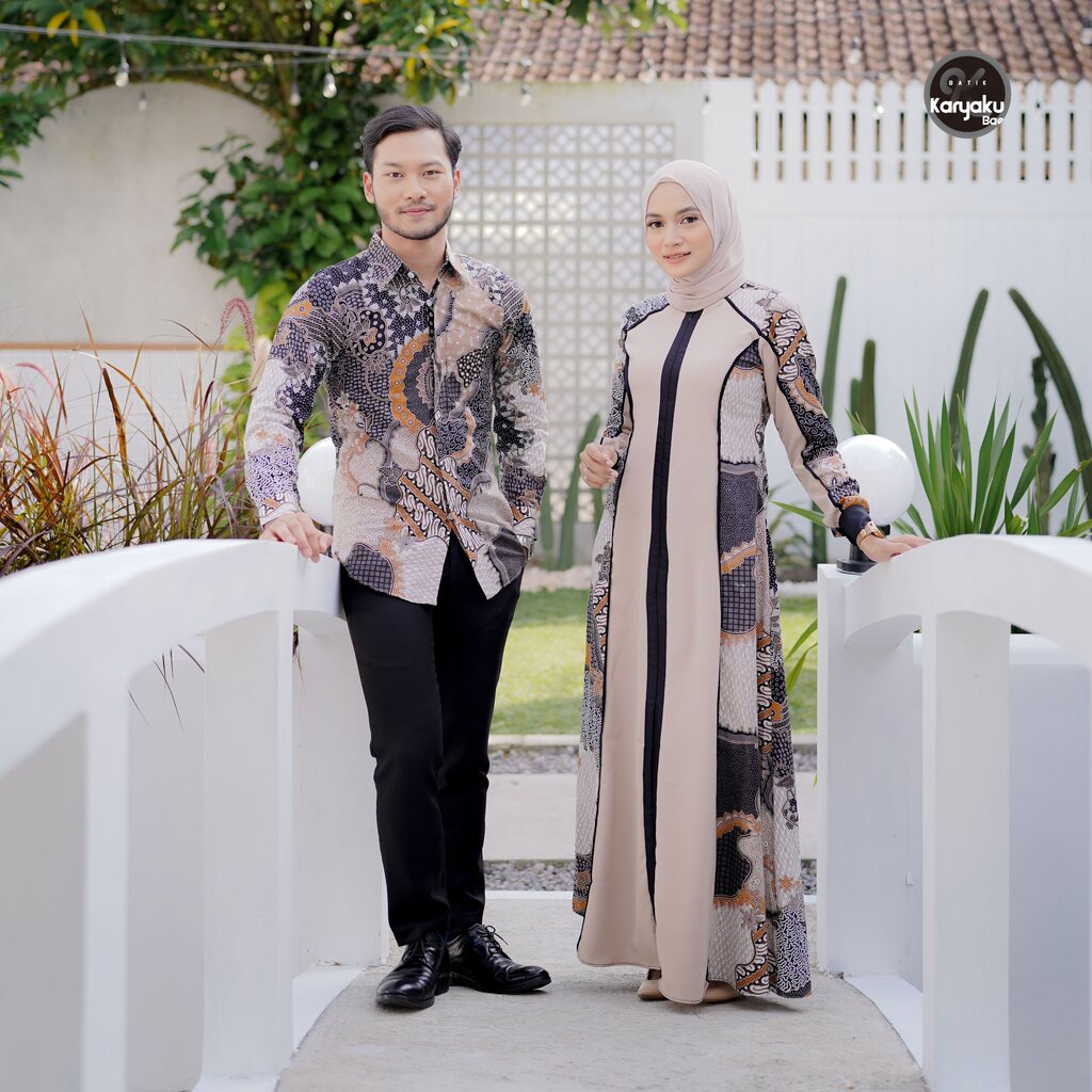 Jual GAMIS BATIK COUPLE KEMEJA PANJANG GAMIS WISUDA GAMIS KONDANGAN ...