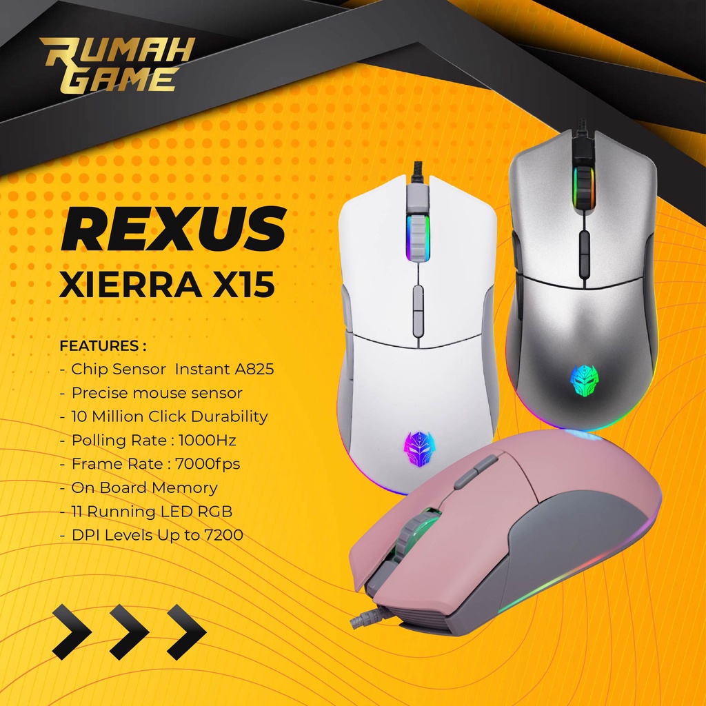 Jual Rexus Mouse Gaming Xierra X15 - Gaming Mouse | Shopee Indonesia