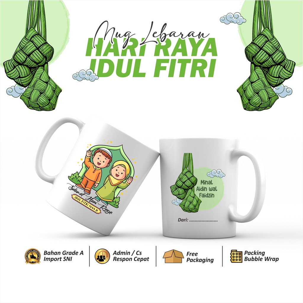 Jual Mug Hari raya lebaran Islam idulfitri Custom Islam Religi Parcel ...