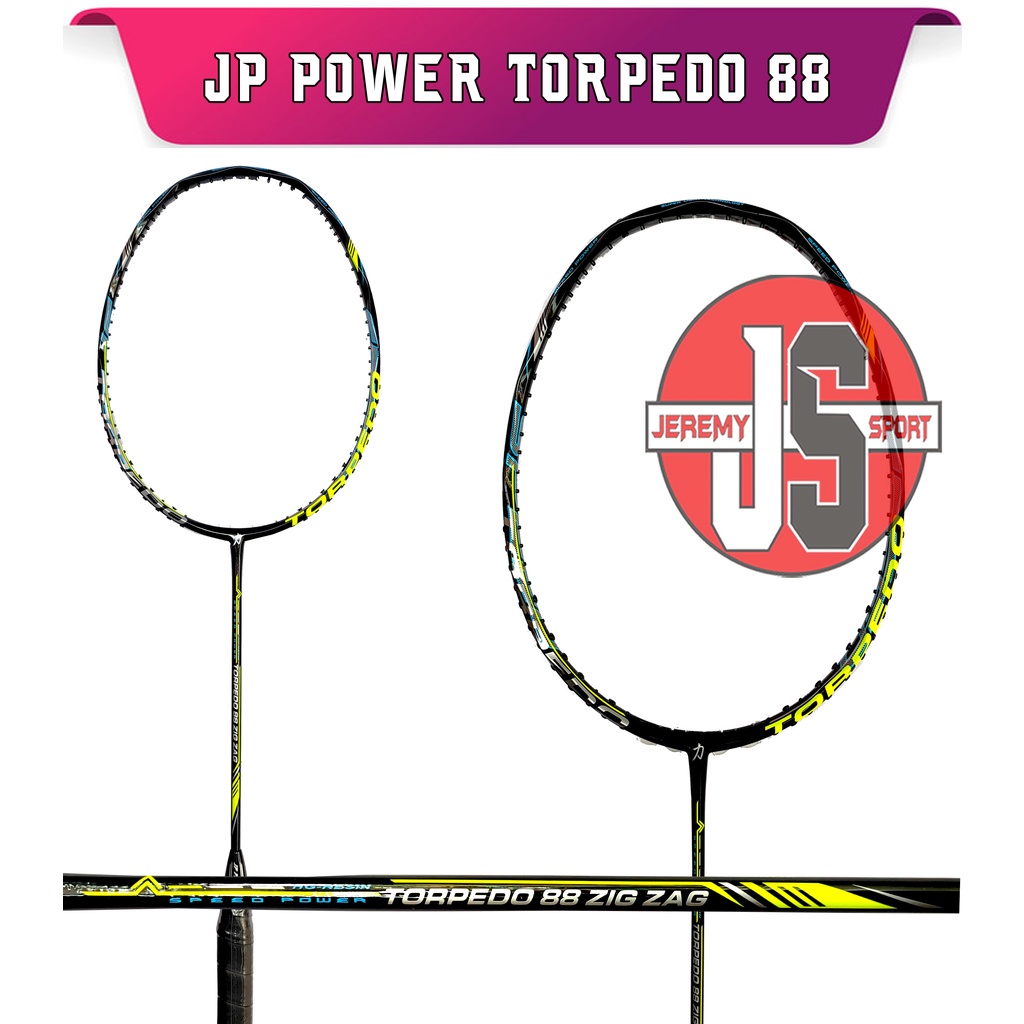 Jual Raket Badminton - Bulutangkis JP Power Torpedo 88 Zig Zag Original ...