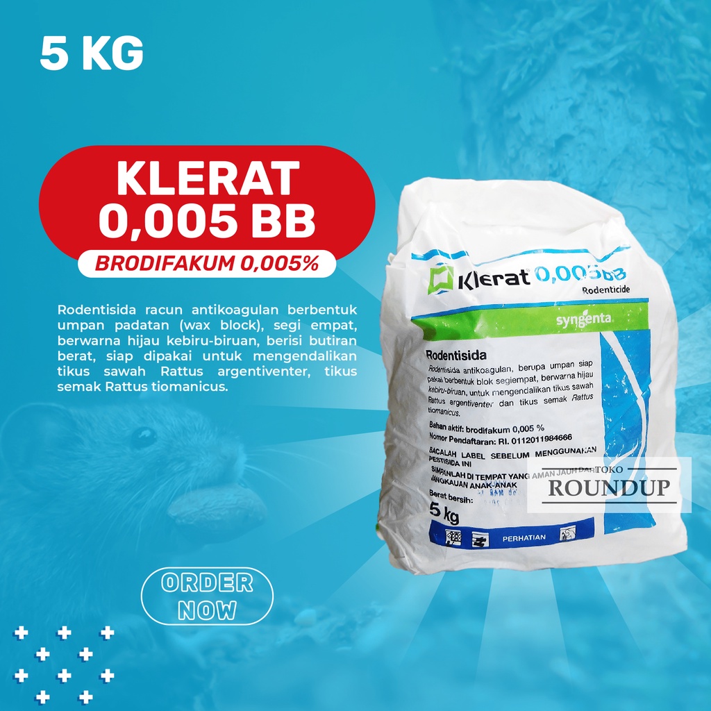 Jual Klerat 0,005 BB 5 Kg | Racun Tikus/Rodentisida | Shopee Indonesia