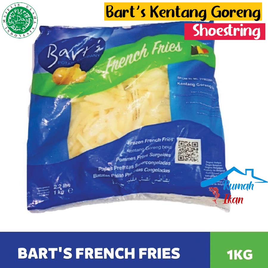 Jual Bart's French Fries Shoestring || Kentang Goreng Bart's 1kg ...