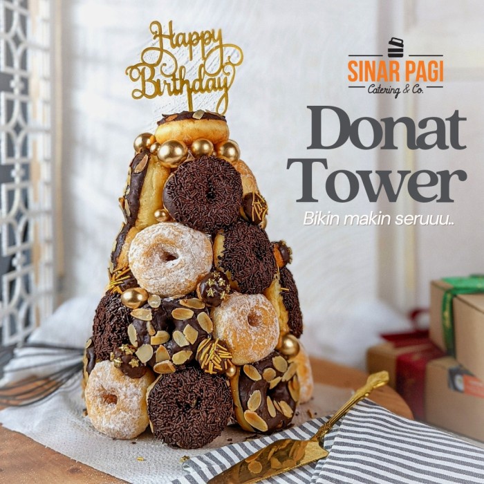 Jual Donat Tower Ultah Sinar Pagi | Shopee Indonesia