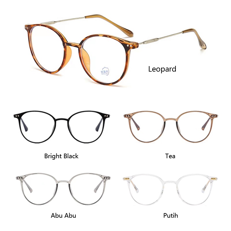 Jual Kacamata Anti Blue Light Anti Radiasi Gaya Untuk Pria dan Wanita Bentuk Bulat Bahan Metal ...