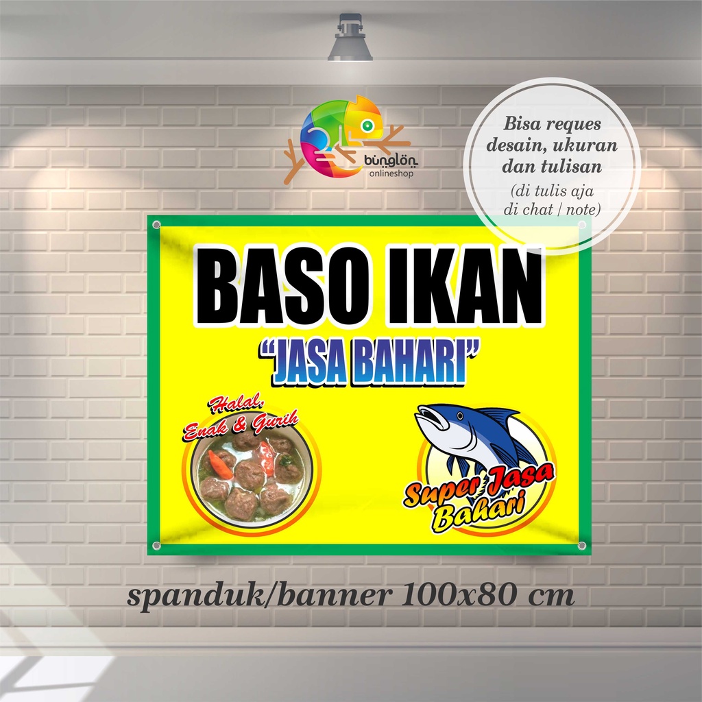 Jual Spanduk, Banner Baso Ikan | Shopee Indonesia