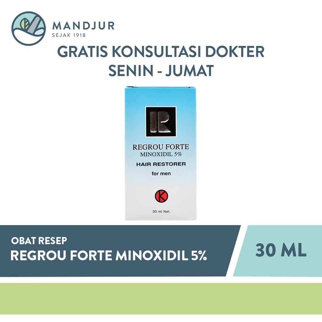 Jual Regrou Forte 5% Hair Restorer For Men 30 mL | Shopee Indonesia