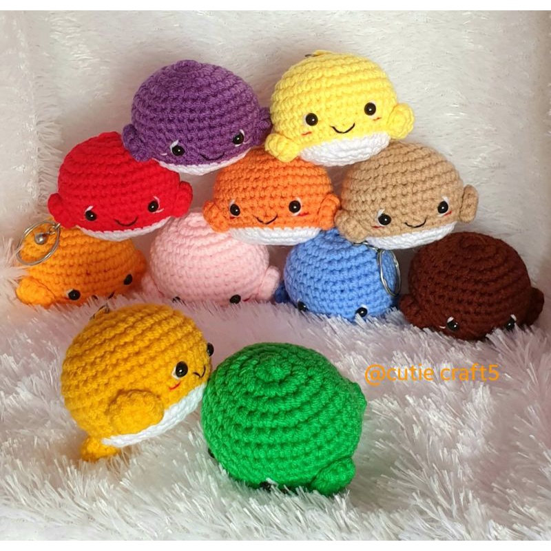 Jual HARGA SALE !!! boneka rajut amigurumi colorful whale cute | Shopee ...