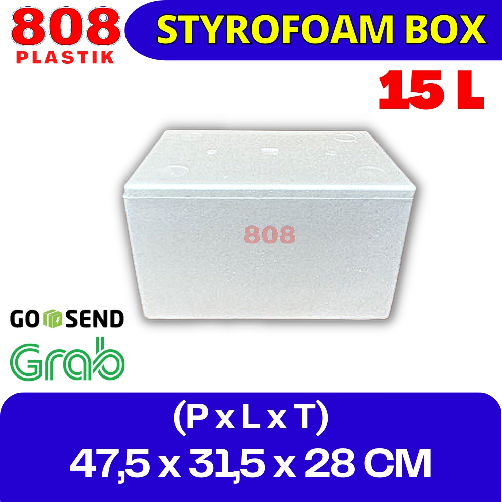 Jual Styrofoam Box 15 Kg / Kotak Sterofoam Box Ikan 15 L (47 X 31 X 28 CM) - 15 Liter | Shopee ...