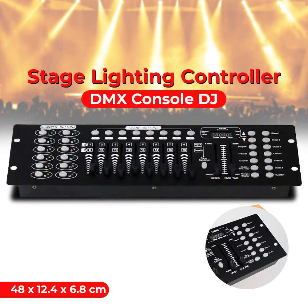 Jual SHEHDS Stage Lighting Controller DMX Console DJ 192CH - SHE-DMX512 ...