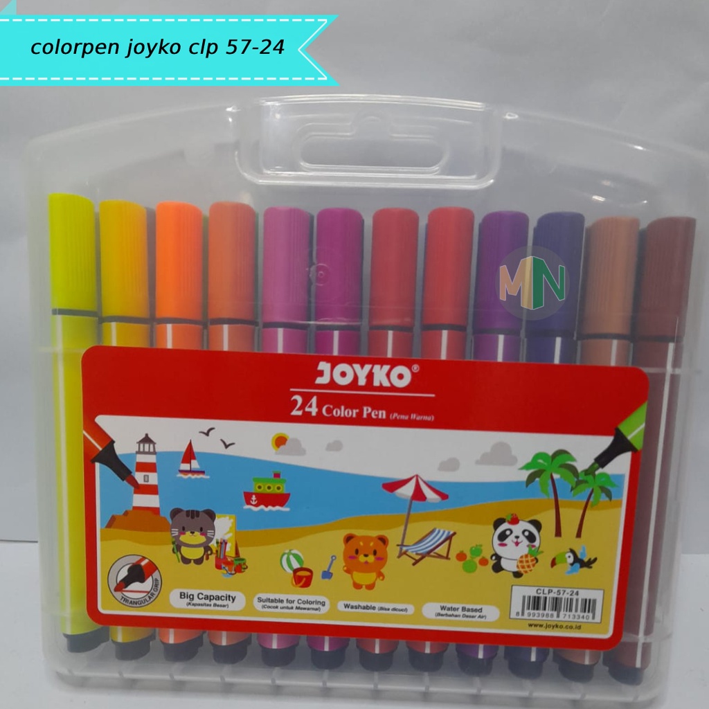 Jual Color Pen Pulpen Pena Warna Joyko CLP 57-24 Warna Colors Spidol ...