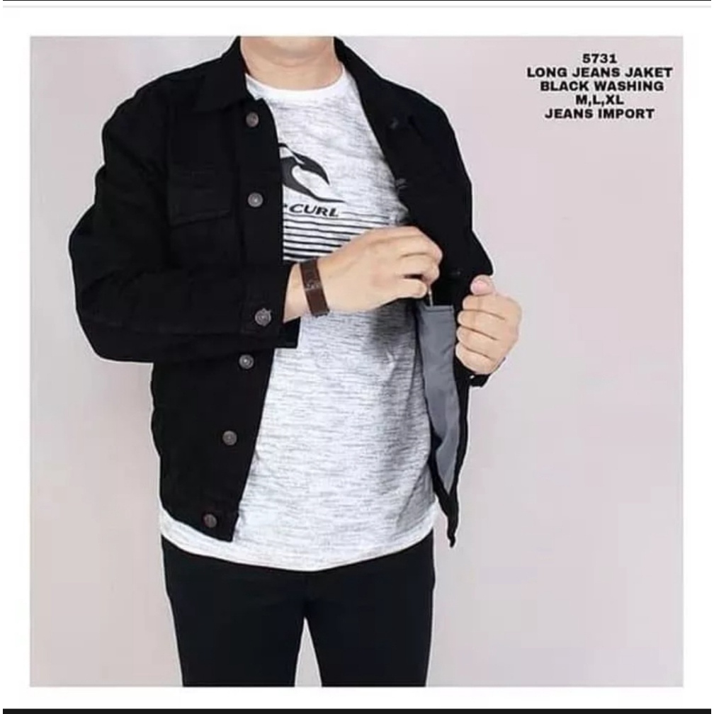 Jual JAKET DENIM HITAM-JAKET DENIM-JAKET DENIM MURAH-JAKET DENIM KEREN ...