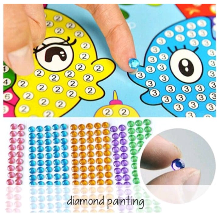 Jual Mainan Anak Diamond Painting Sticker DIY Stiker Manik Edukasi ...