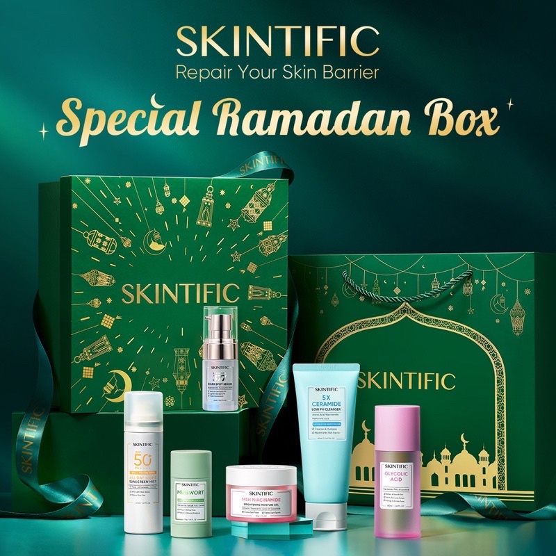 Jual SKINTIFIC Special Ramadan Box Skincare Brightening / Acne Set with ...