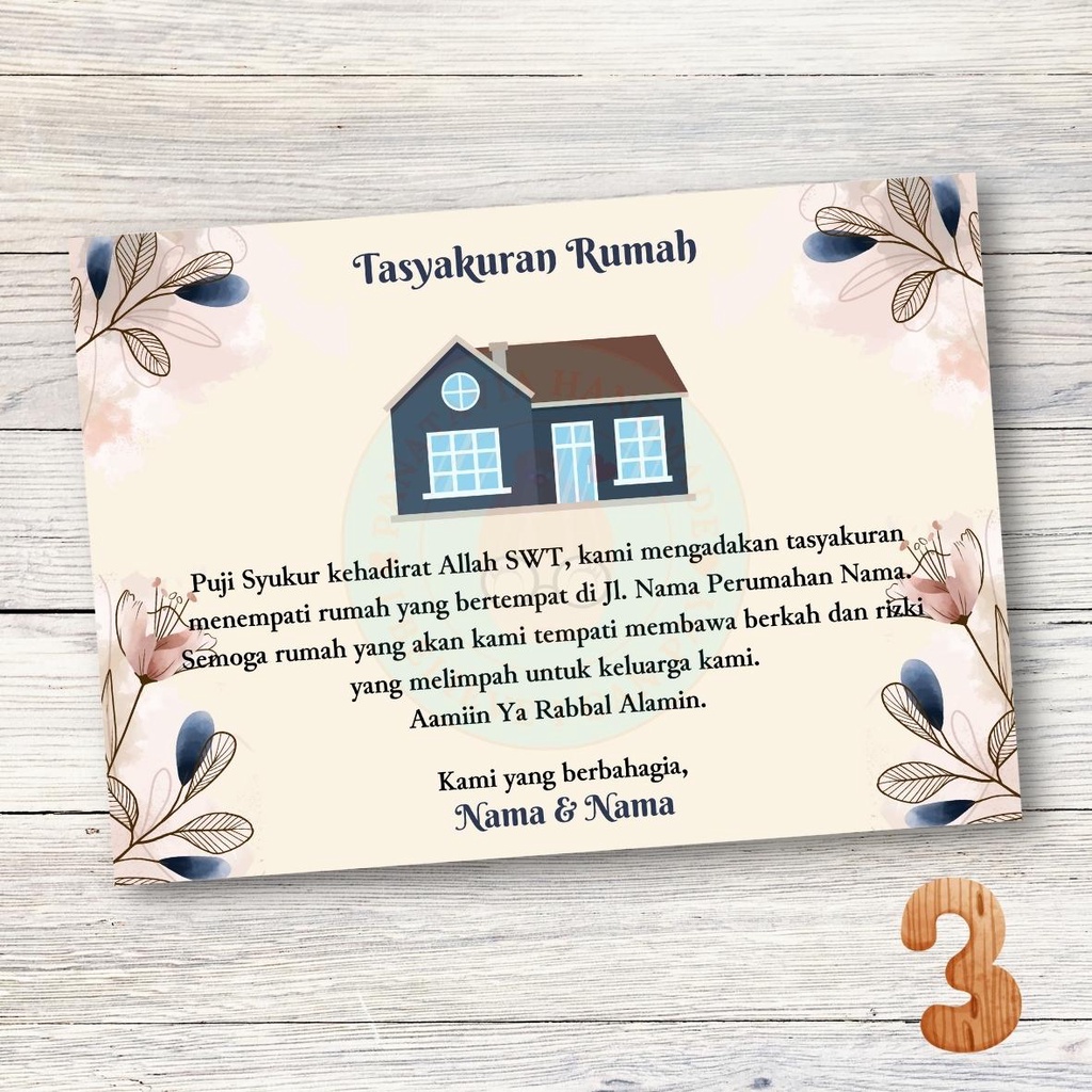 Jual Kartu Tasyakuran Rumah & Stiker Tasyakuran Rumah | Syukuran Rumah ...