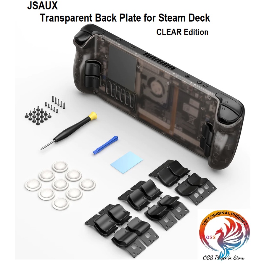 Jual Transparent Back Plate JSAUX for Steam Deck Clear Backplate Steam ...