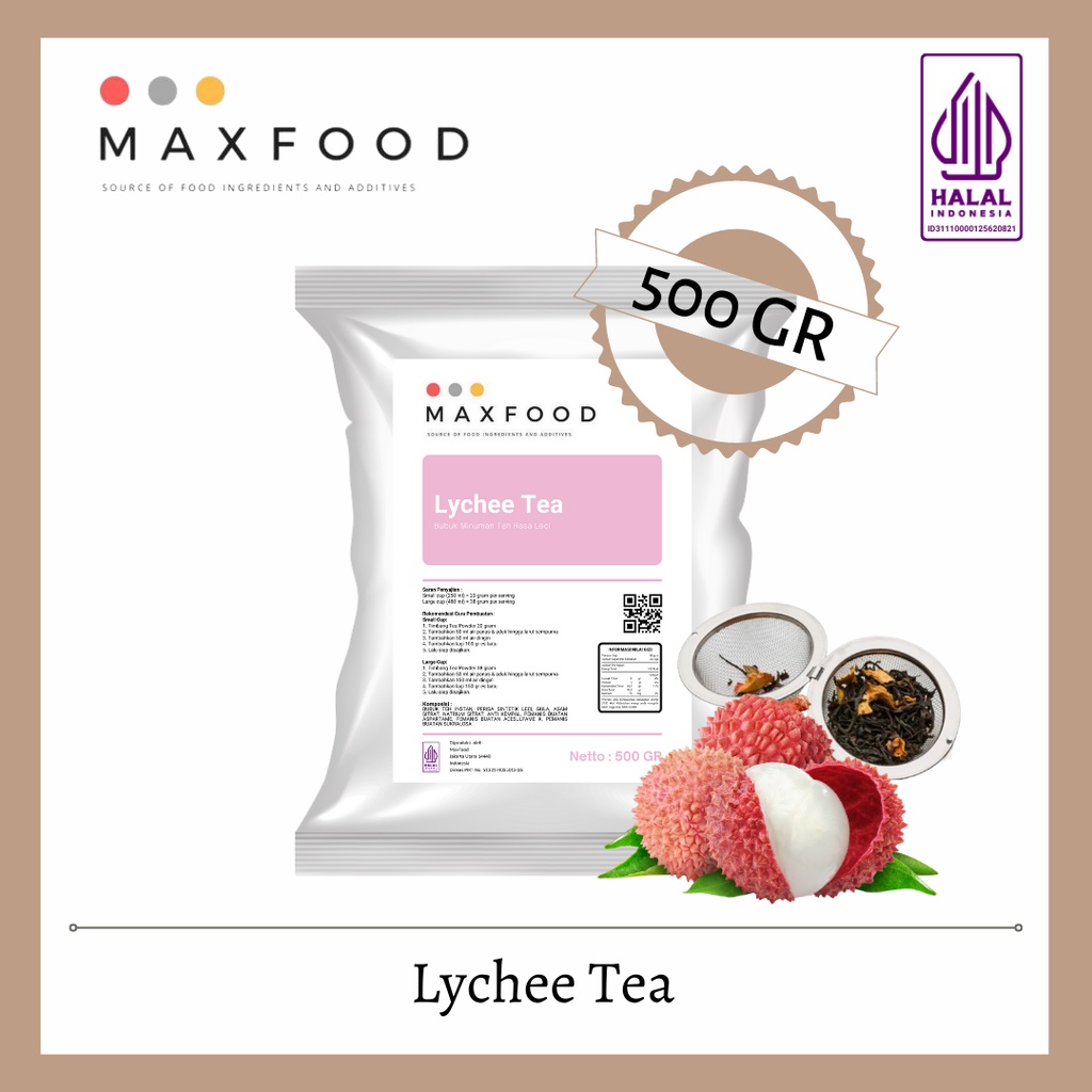 Jual Lychee Tea / Teh Rasa Leci / Bubuk Minuman Teh Leci 500 GR ...