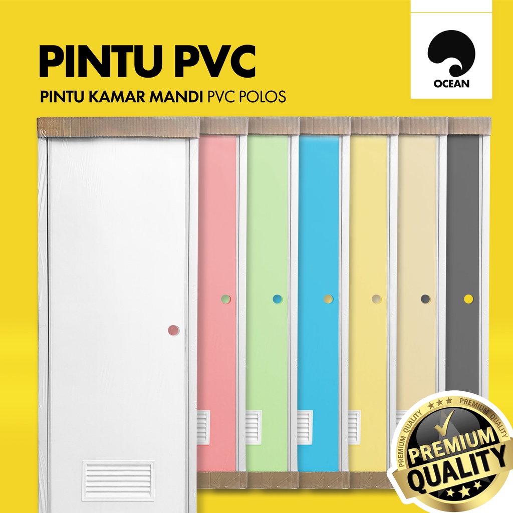 Jual PINTU KAMAR MANDI / PINTU PVC POLOS WARNA | 1 SET - OCEAN | Shopee ...