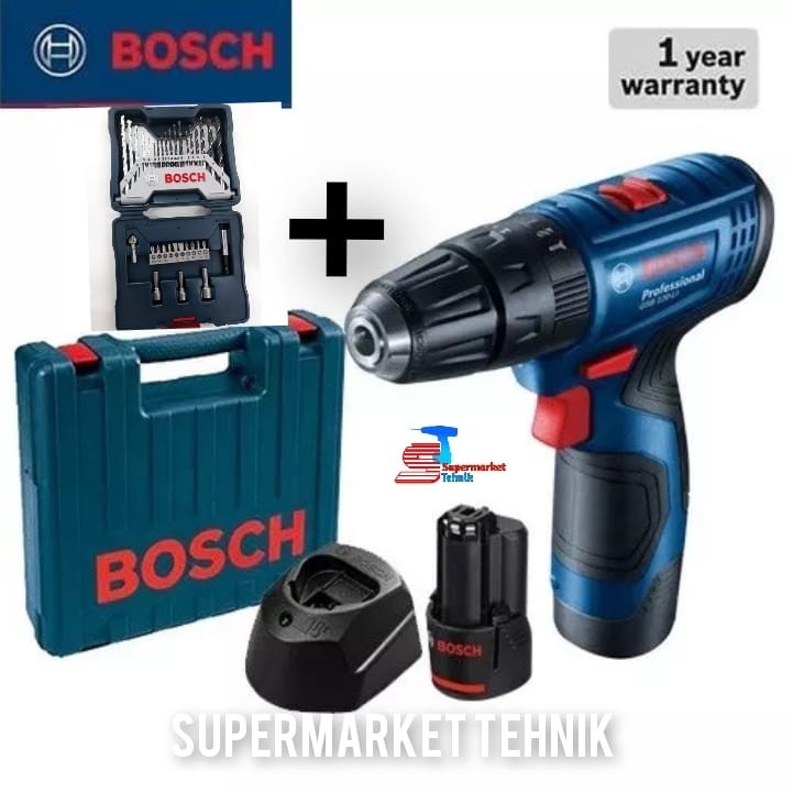 Jual Mesin Bor Tembok Baterai 12V Bosch GSB 120 Li + Mata Bor X-line ...