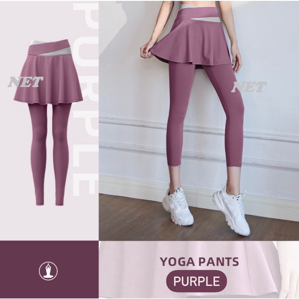 Jual [Ready Lengkap] Premium A-Line 2in1 Legging Rok Sport Wanita High ...