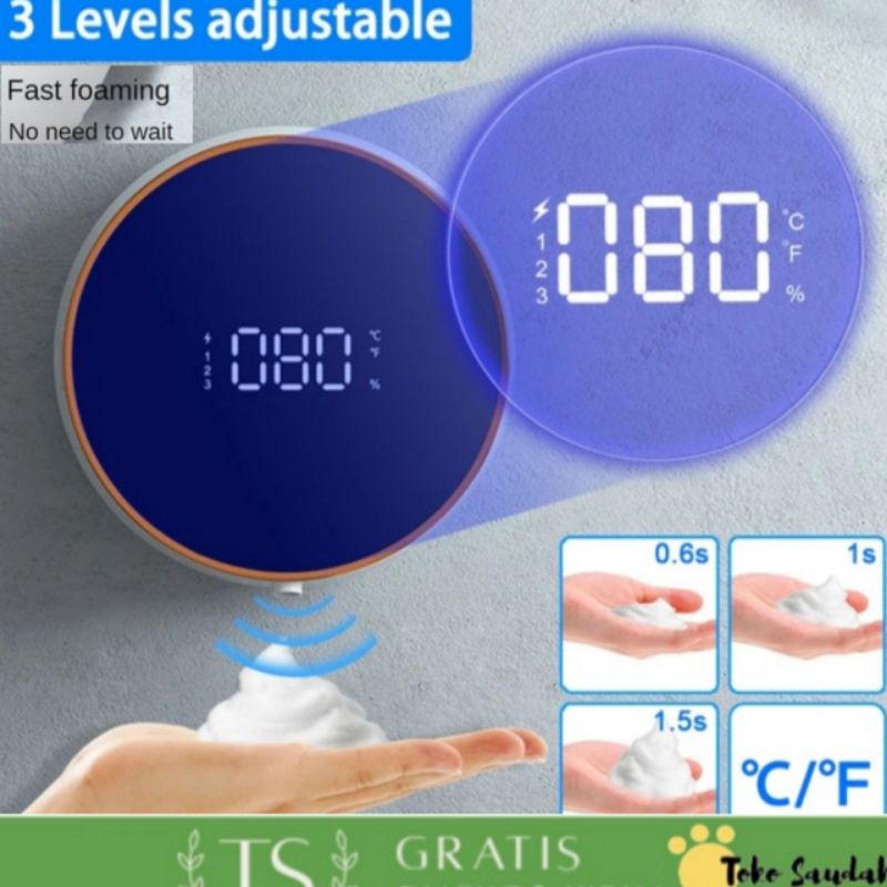 Jual Dispenser Sabun Cair Busa Foam Otomatis Tempel Liquid Soap ...