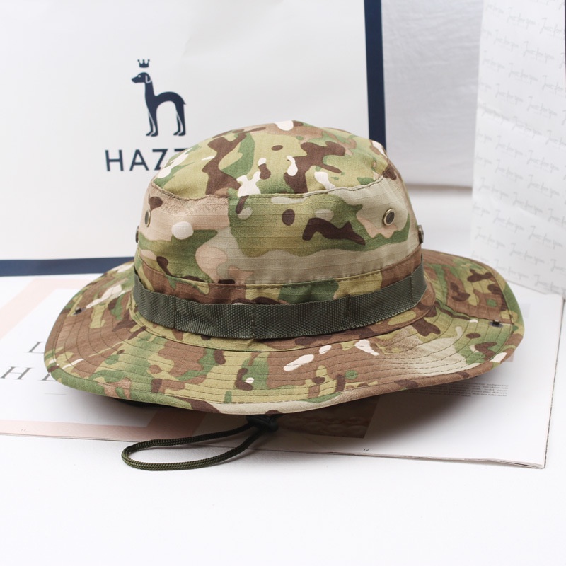 Jual Topi Rimba Tactical Dewasa Bucket Hat Outdoor Pria Wanita Army ...