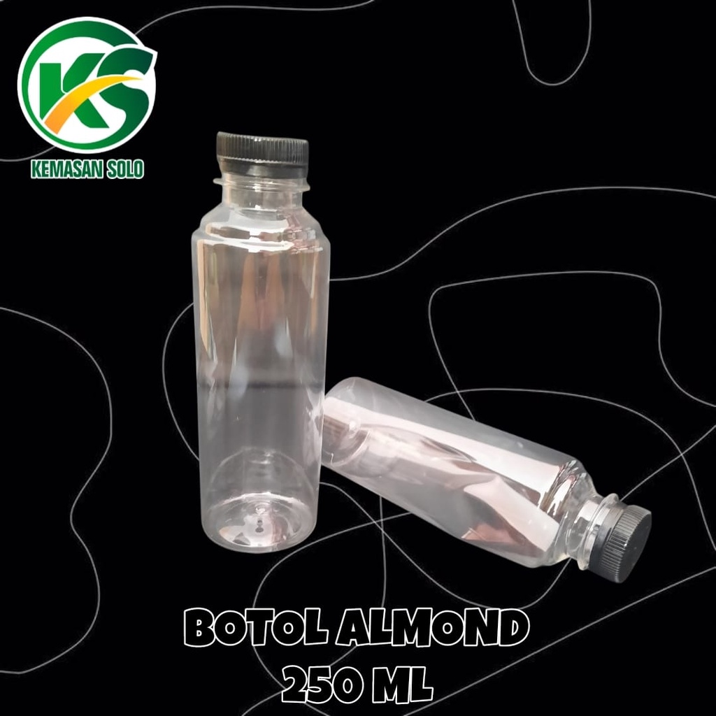 Jual BOTOL PLASTIK ALMOND BULAT / BOTOL JUS 250 ML | Shopee Indonesia