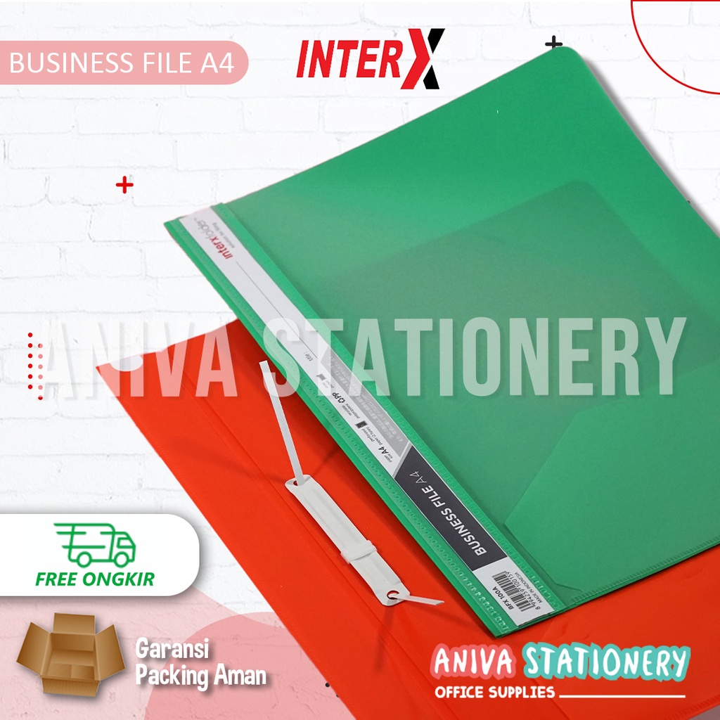 Jual INTERX BUSINESS FILE A4 COVER BENING TRANSPARAN JEPITAN PLASTIK ...