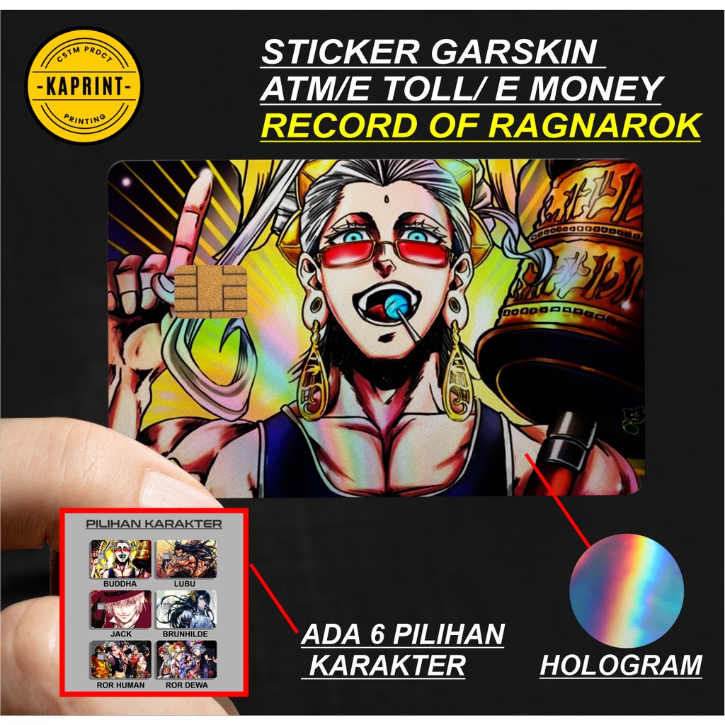 Jual RECORD OF RAGNAROK (HOLOGRAM) STICKER GARSKIN KARTU ATM / E TOLL ...