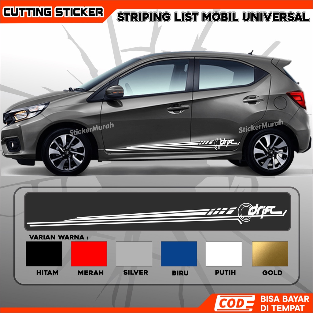 Jual STICKER MOBIL KEREN CODE001 LIST MOBIL BRIO 02 STICKER CUTTING ...