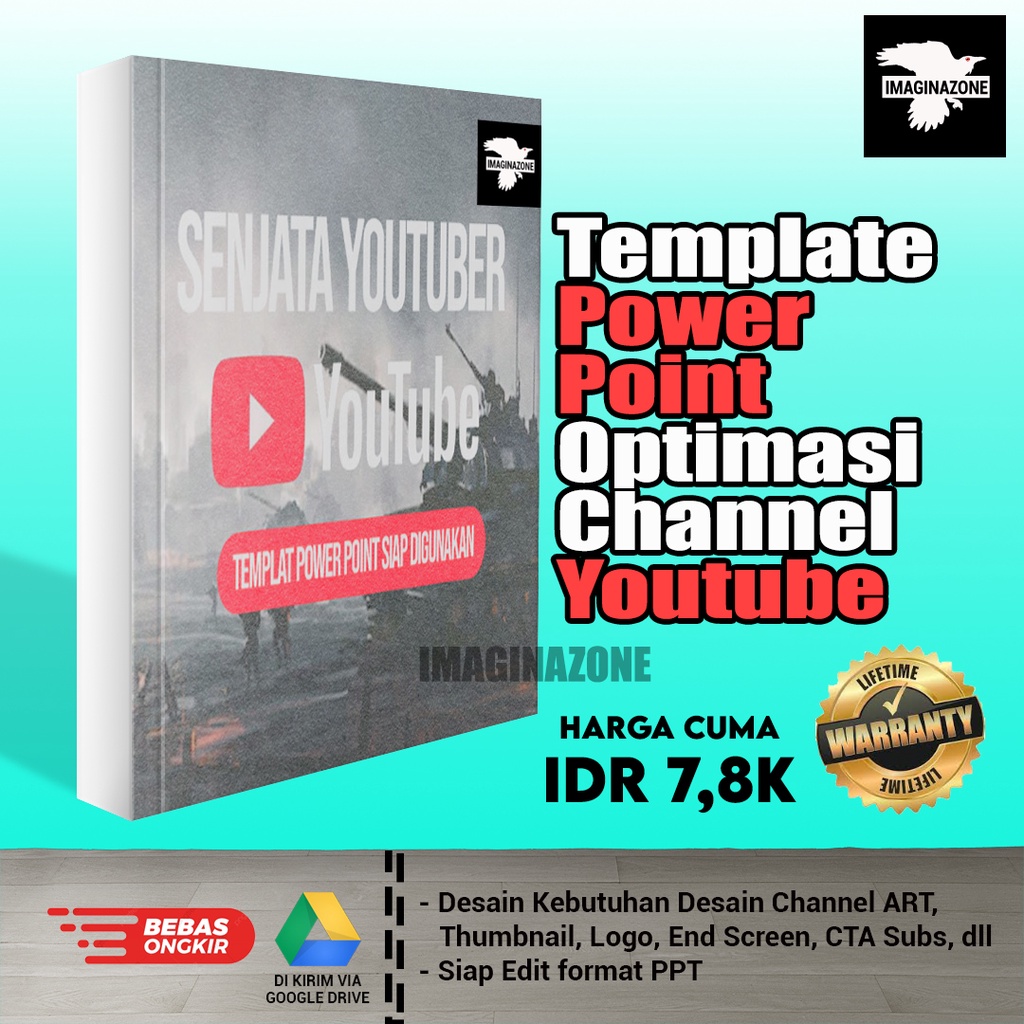 Jual TEMPLATE PPT SENJATA YOUTUBER DESAIN TEMPLATE PPT BRANDING CHANNEL ...