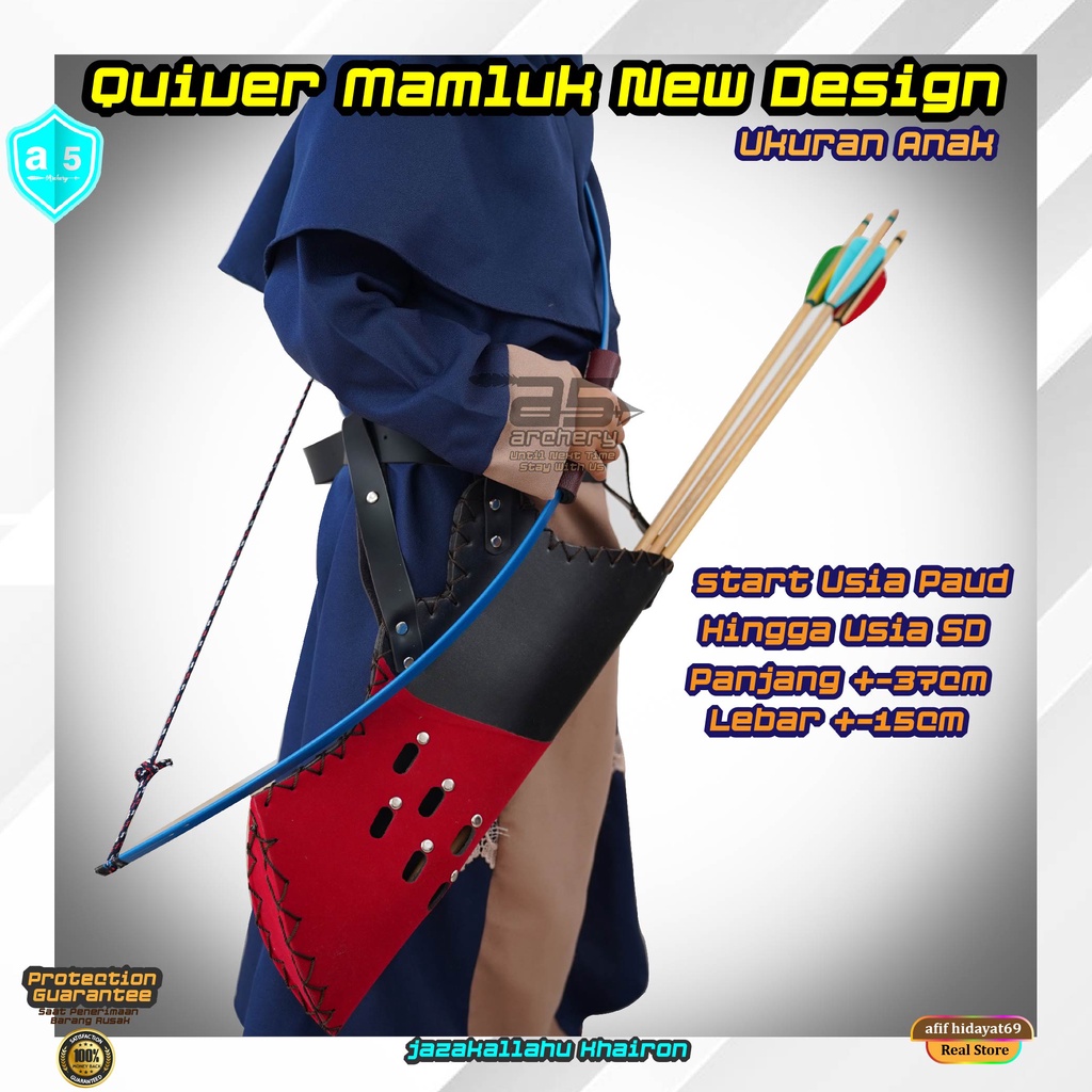 Jual Tas Pinggang Panah Ukuran Anak Quiver New Design Olah Raga Panahan | Shopee Indonesia